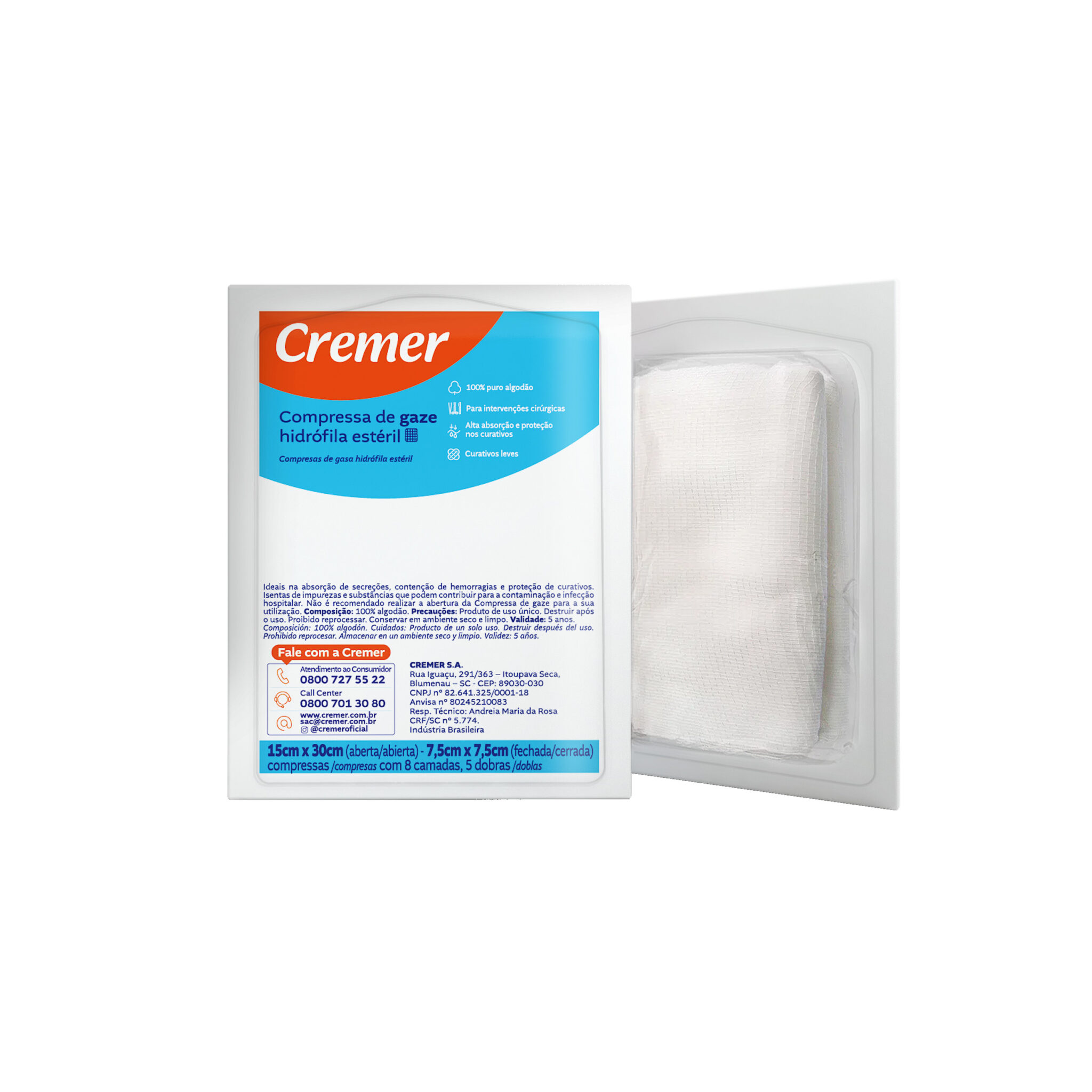 Compressa de Campo Operatório Estéril – Cremer